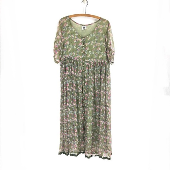 Vintage | Dresses | Vintage Papillion Floral Cottagecore Boho Dress Sz ...